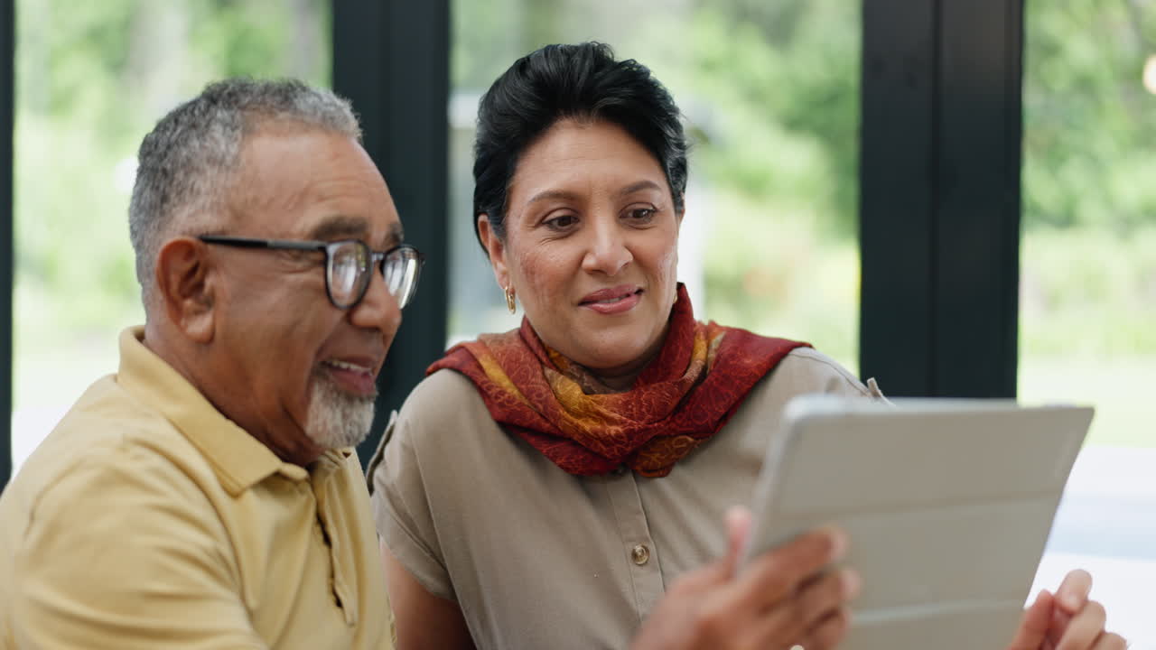 Senior Couple Enjoying a Video Call | Premium Stock Video Footage