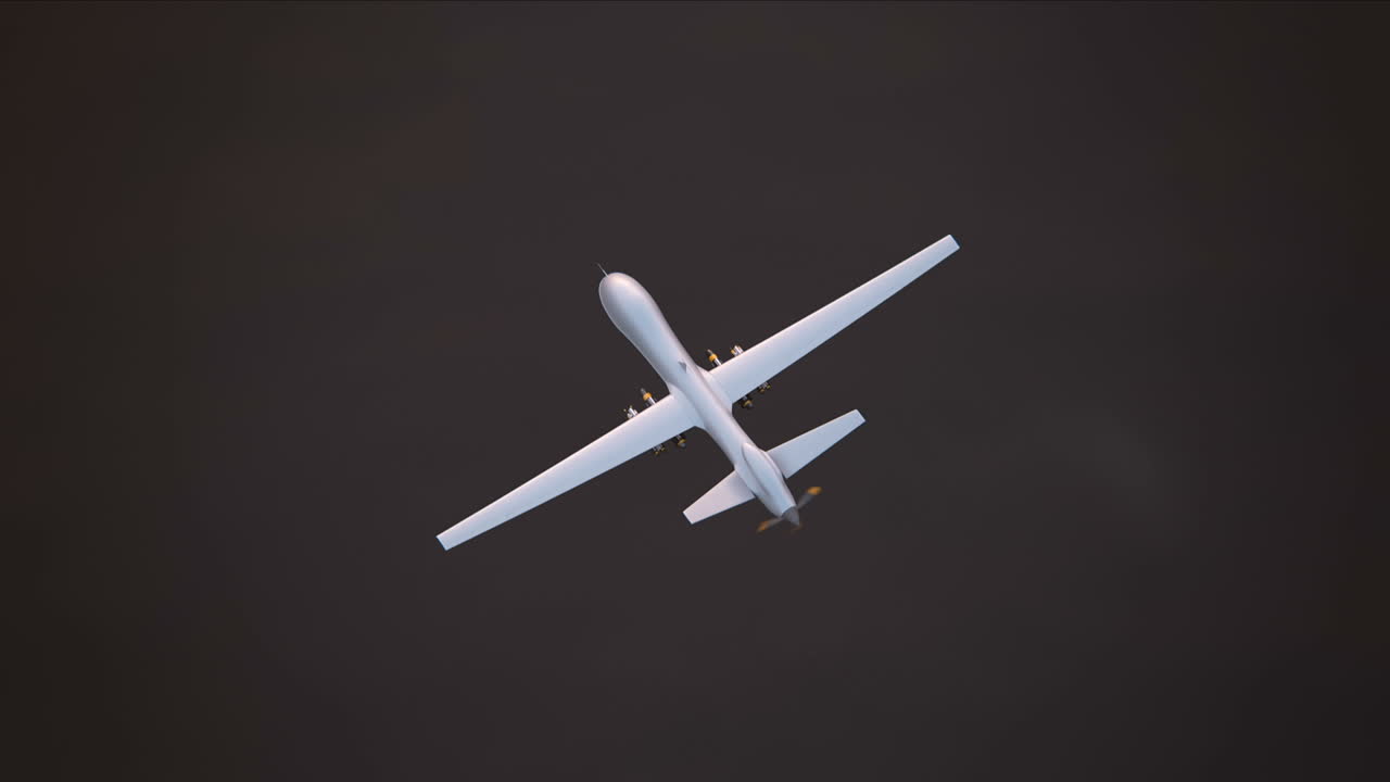 Premium stock video - Military predator drone flying at night. this ...