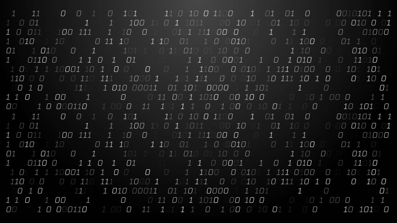 Premium Stock Video Animation Of Binary Coding Data Processing Over Black Background 