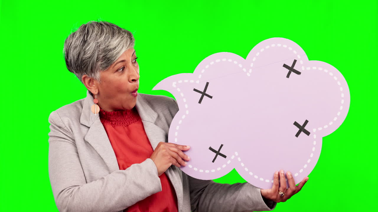 Premium stock video - Green screen, speech bubble