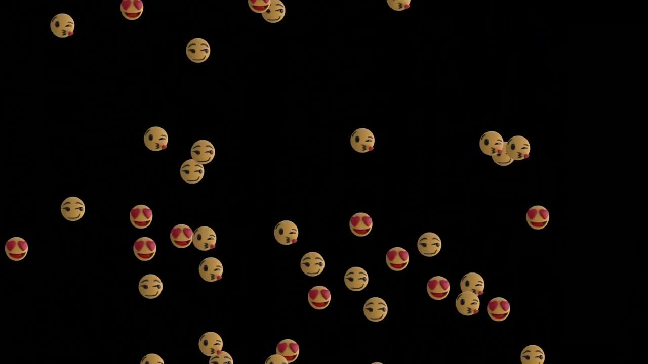 Premium stock video - Emoticons flying
