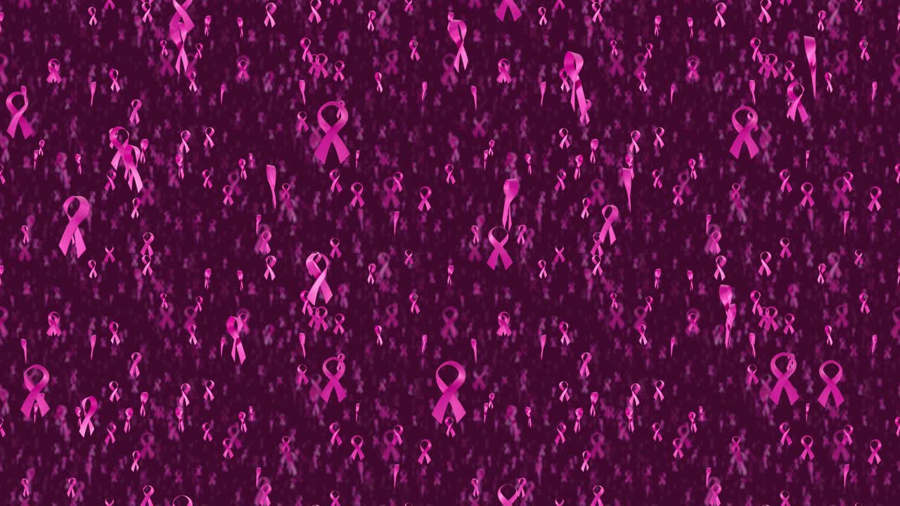Premium stock video - Breast cancer awareness symbol background loop ...