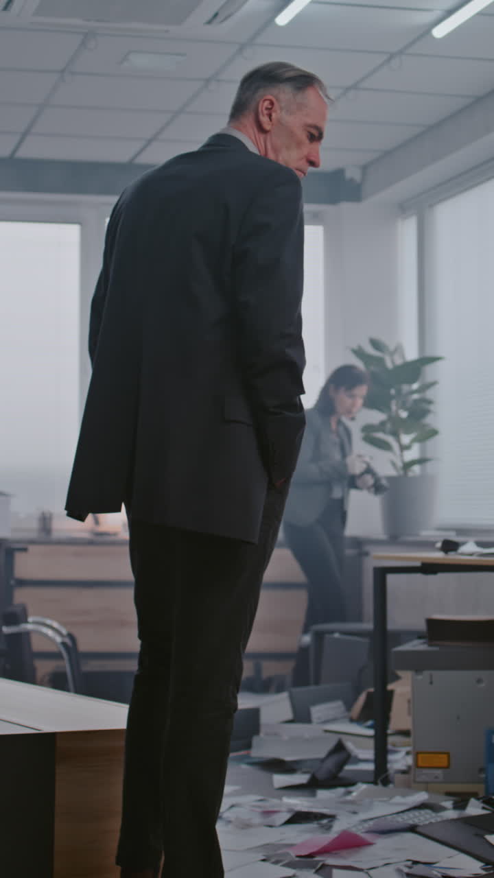 Disorganized Office Scene | Premium Stock Video Footage