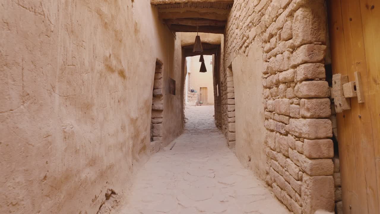 Interior views of the Al Ula old town ancient mud buildings, north ...