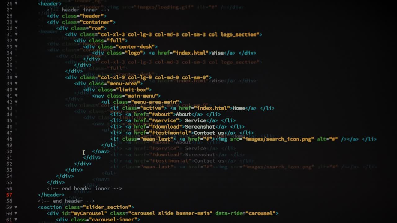 Descarga Gratis Vídeos De Stock De Código De Etiqueta Html De Toma De ...