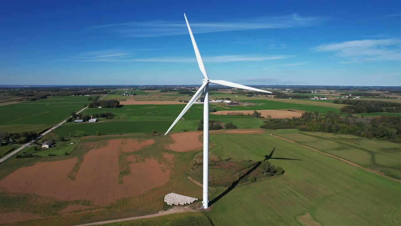 Wind Turbines Blow In The Wind Of The Wisconsin Countryside Free Stock ...