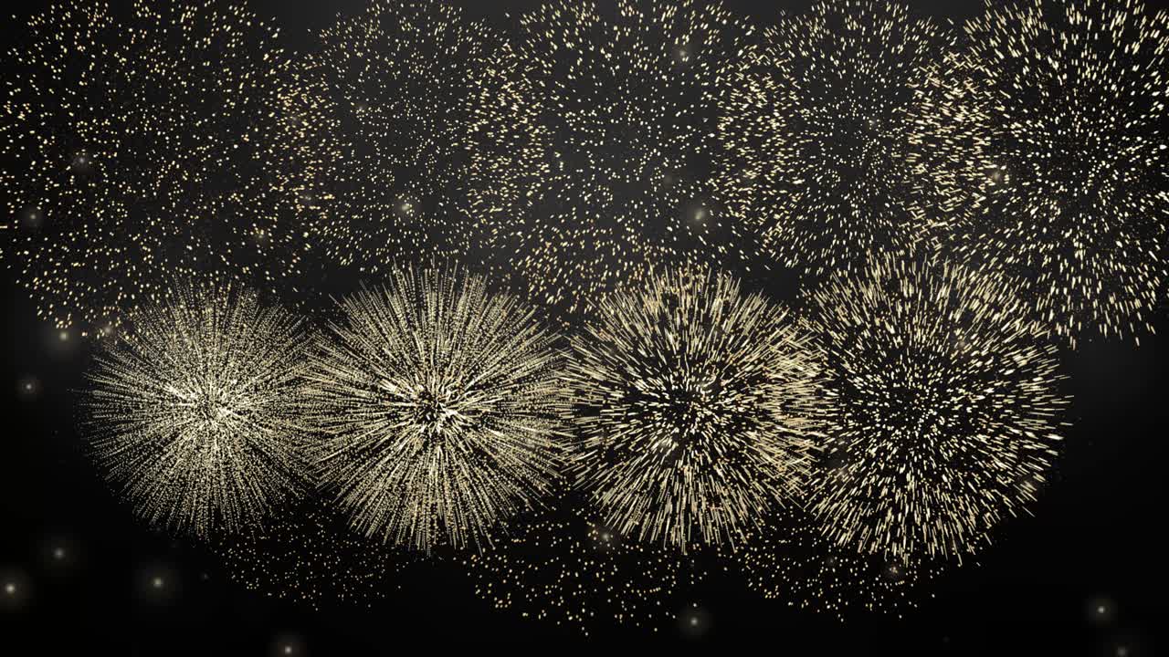 Fireworks expand and fade into twinkling stars | Premium Stock Video ...