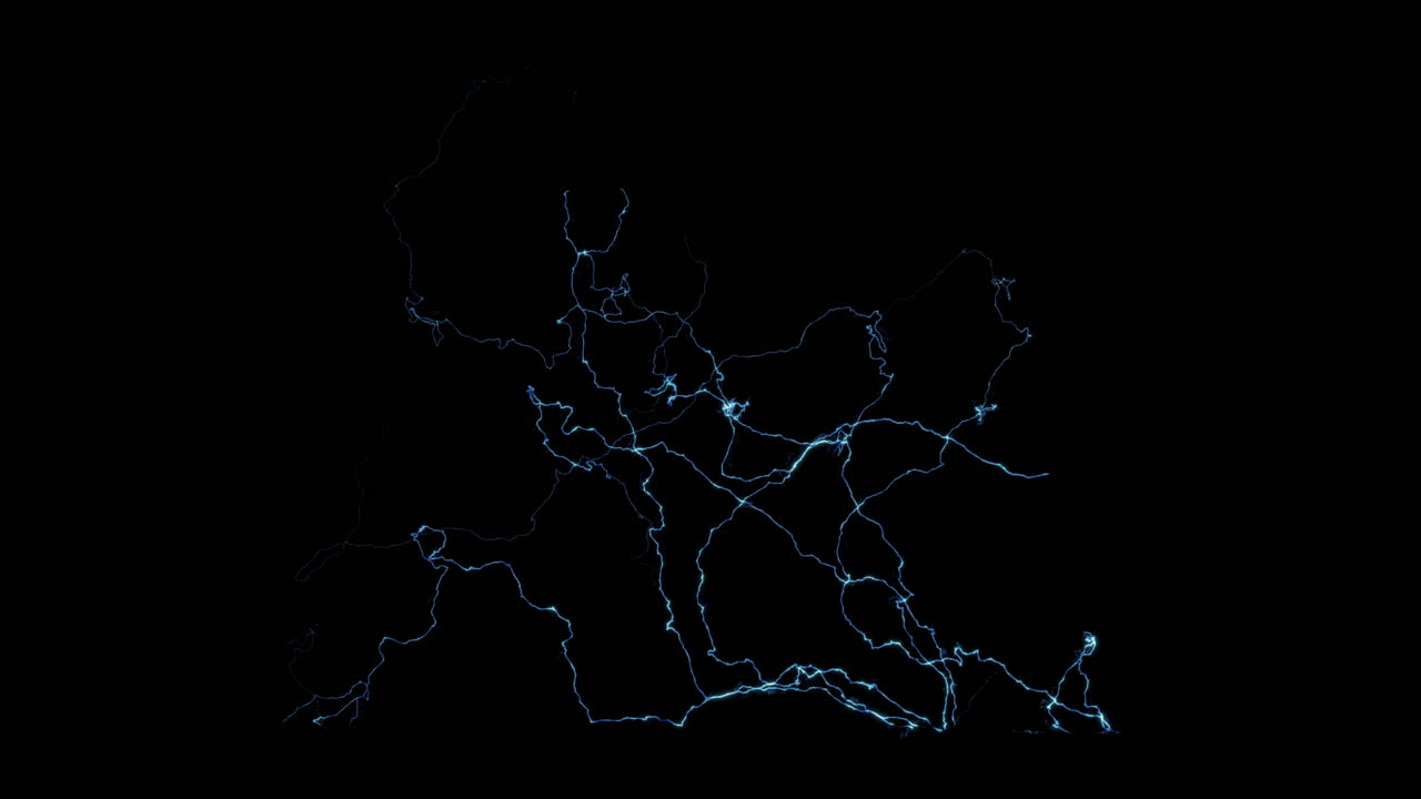 Premium stock video - Cluster of electrical rays in slow motion ...