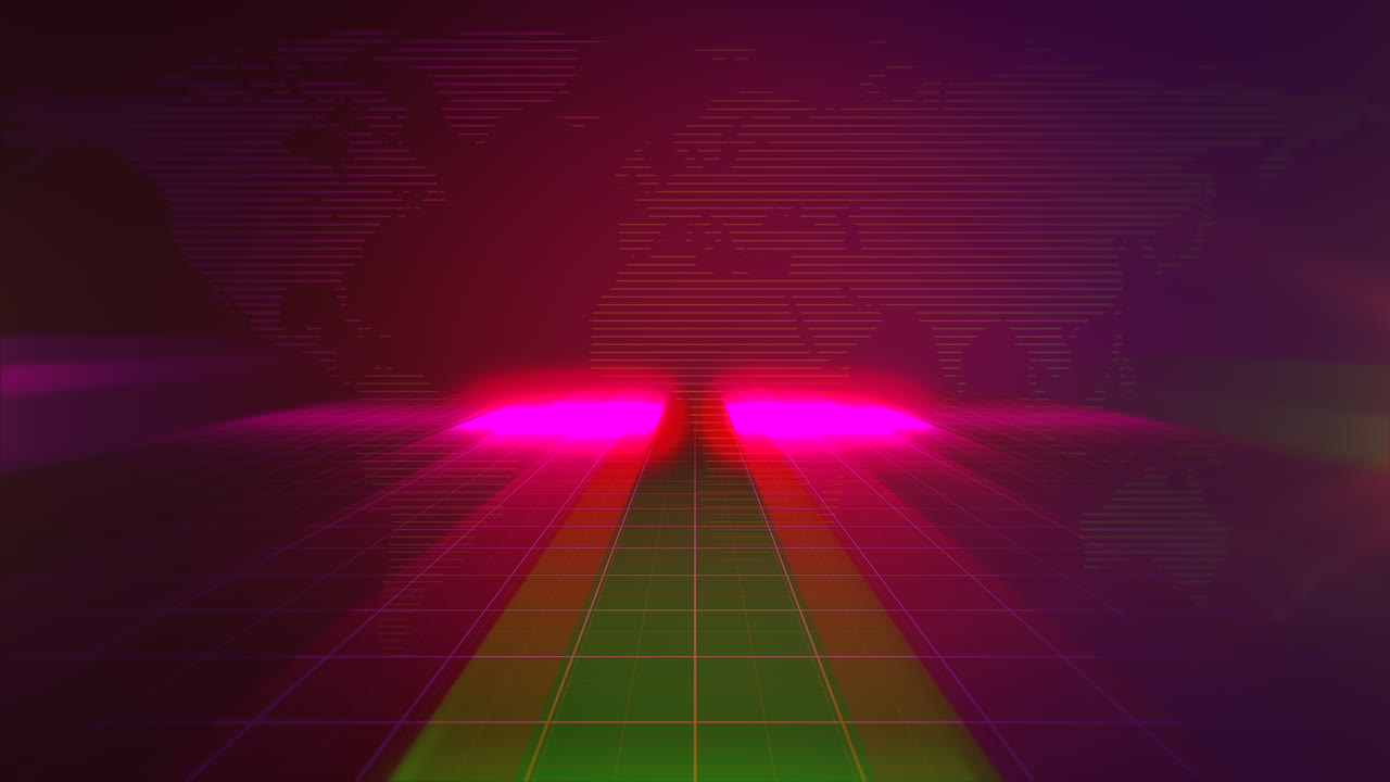 Premium stock video - News intro graphic animation with lines and world map 5