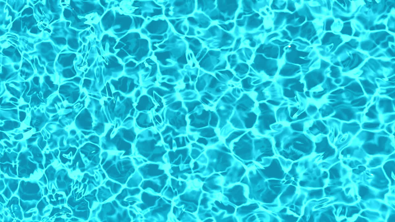 loop animation of water in a pool with caustics top view in summer ...