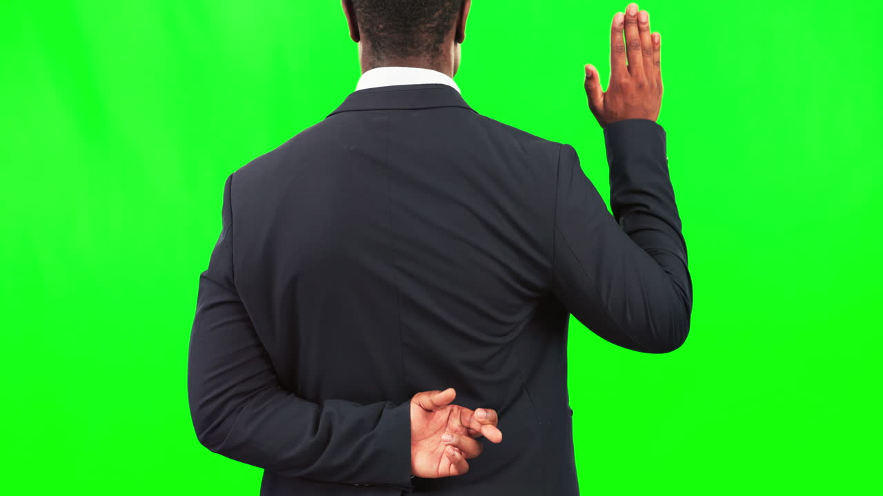 Oath, fingers crossed behind back | Premium Stock Video Footage