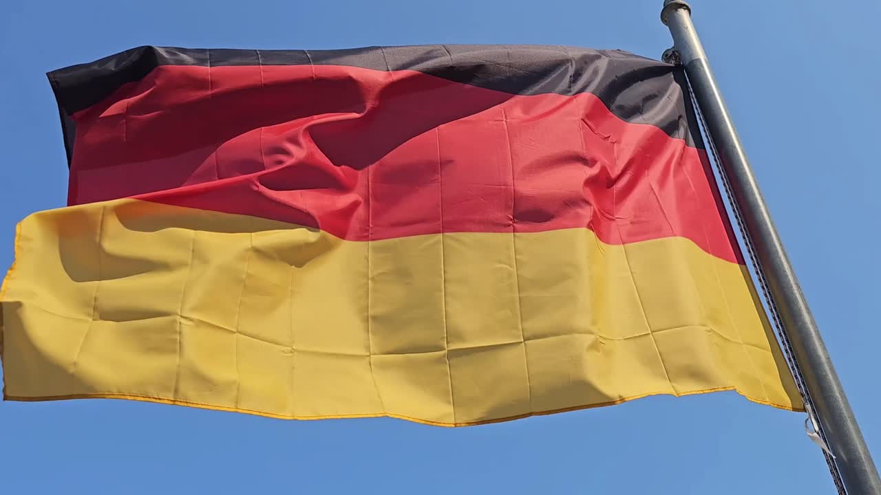 Nationalist Colors Of Germany Civil State Flag Waving Free Stock Video ...