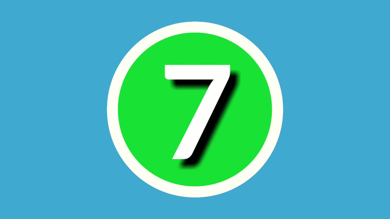 Premium stock video - Number seven 7 sign symbol animation motion ...