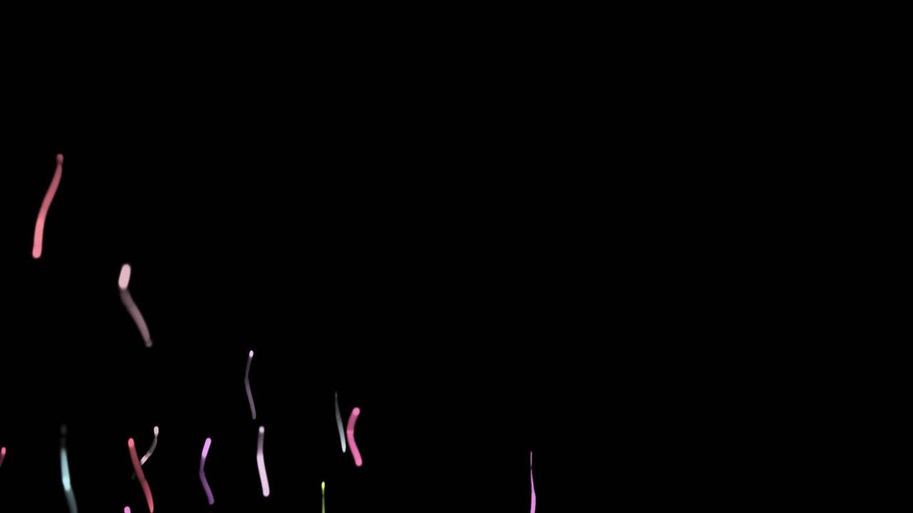 Colorful ribbon confetti explosion on a black screen background Free ...