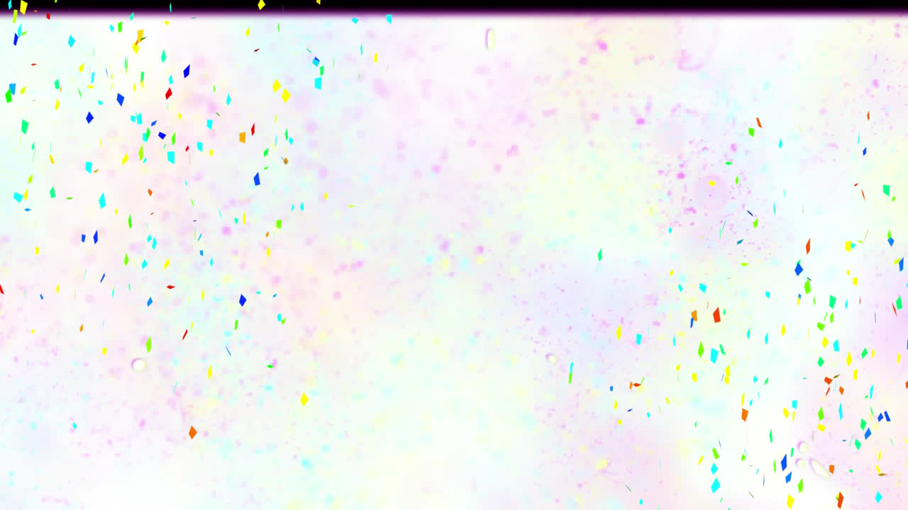 Animation of multi coloured confetti falling and fireworks exploding on black Premium Stock ...