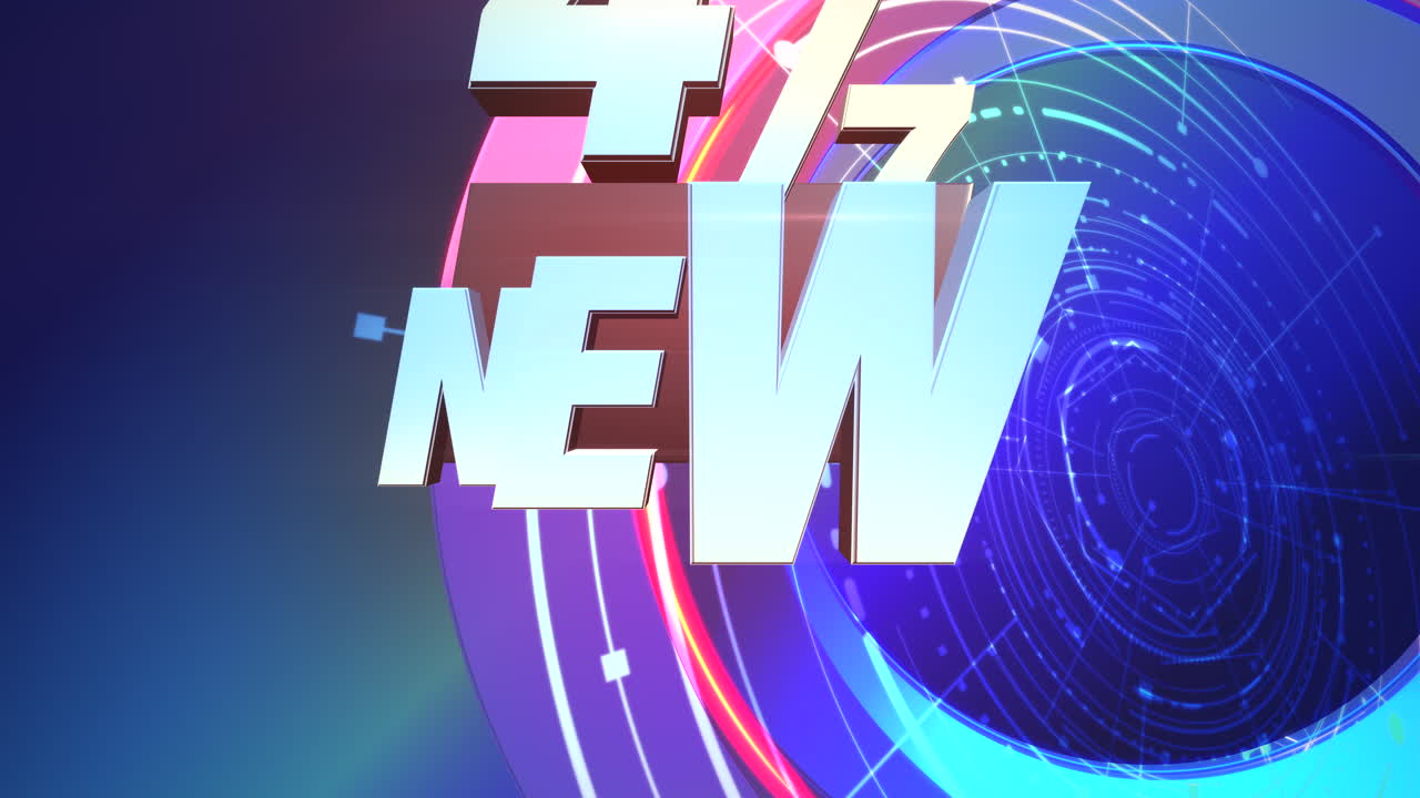 Animation Text 24 News And News Intro Graphic With Lines And Circular Shapes In Studio Free ...