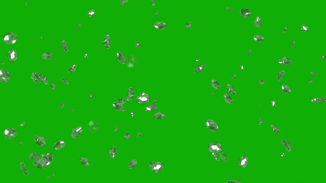 Spinning diamonds motion graphics with green screen background ...