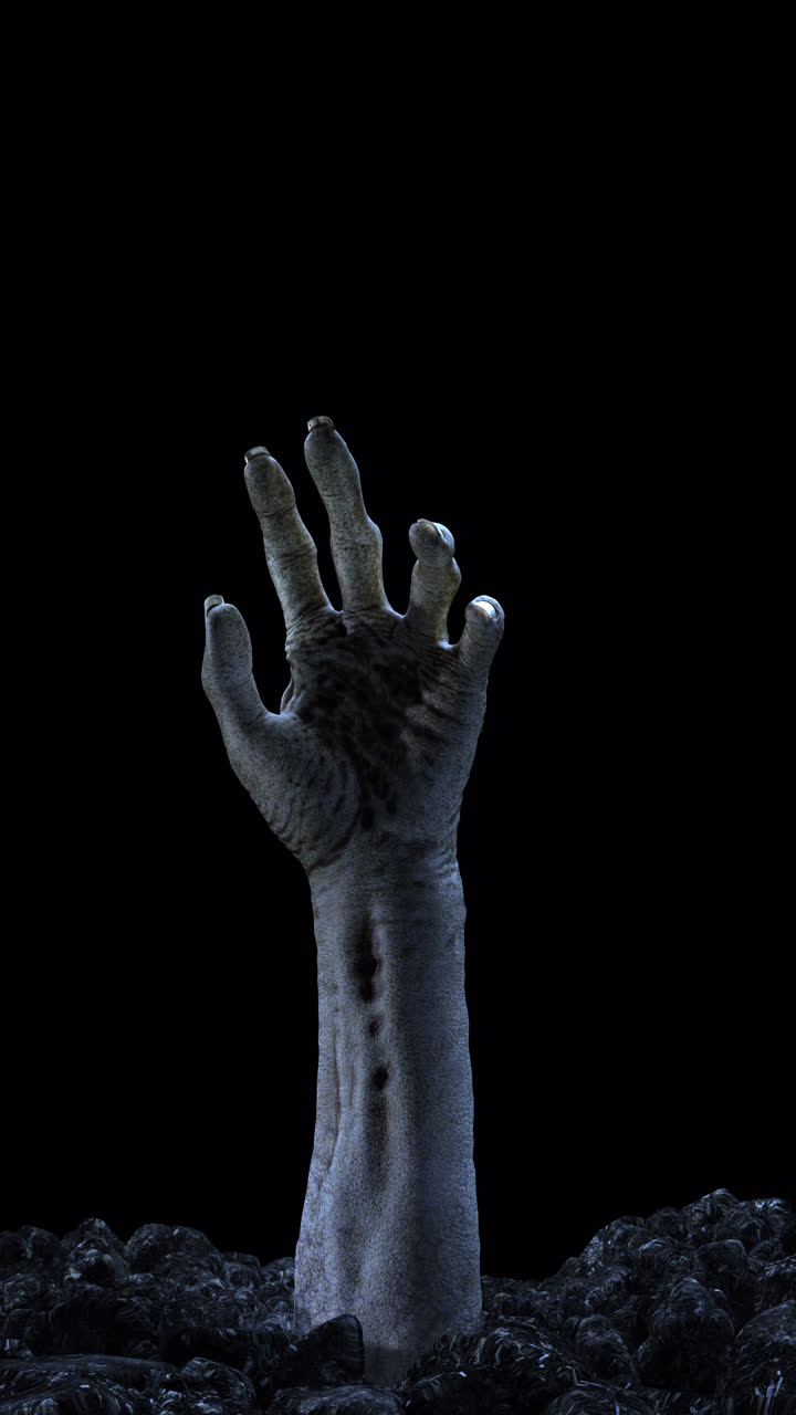 Zombie hand crawling out of the ground with alpha channel | Premium ...