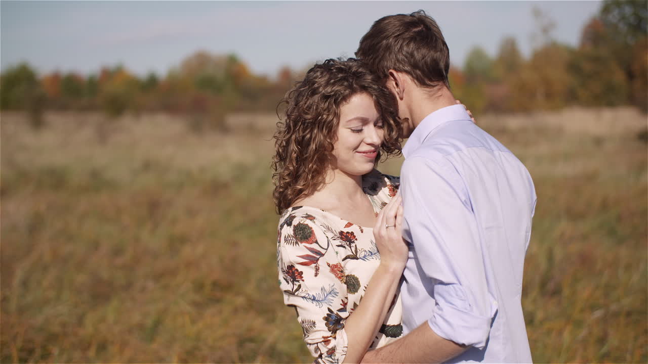 Man supporting woman 3 Premium Stock Video Footage