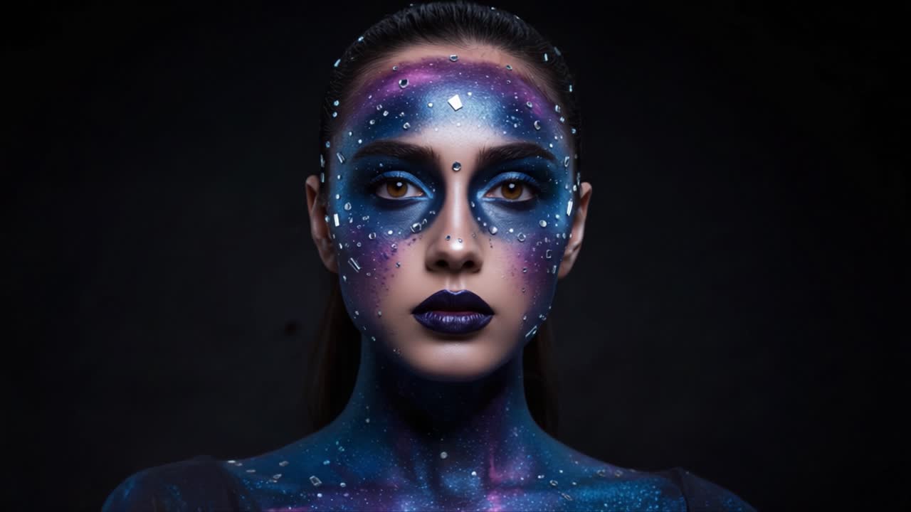 A Stunning Cosmic Transformation: Mesmerizing Space-Inspired Makeup Art ...