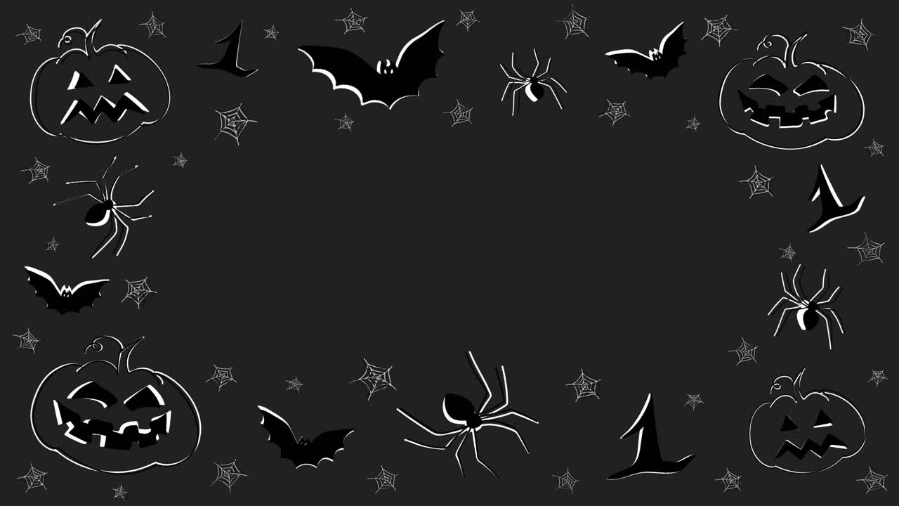 Premium stock video - Halloween hand drawn doodles stop motion ...