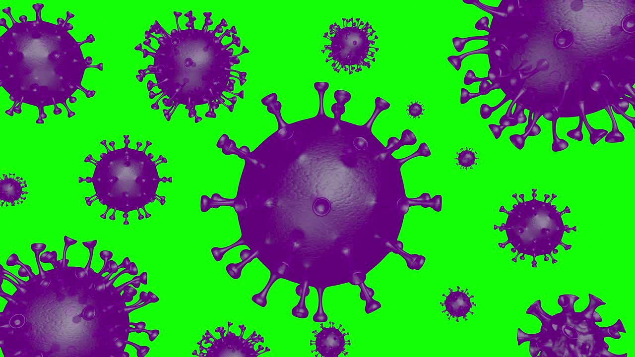 Premium stock video - Realistic corona virus floating animation green ...