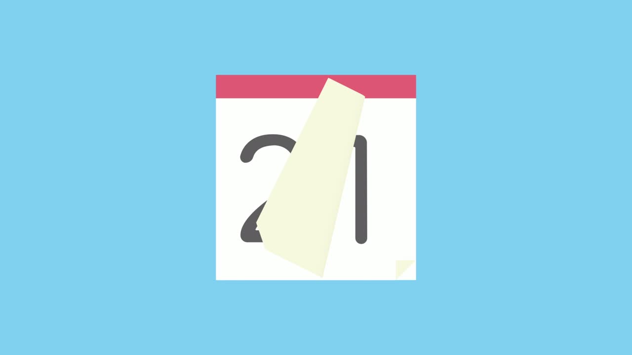 Simple And Cute Daily Calendar Loop Animation | Premium Stock Video Footage