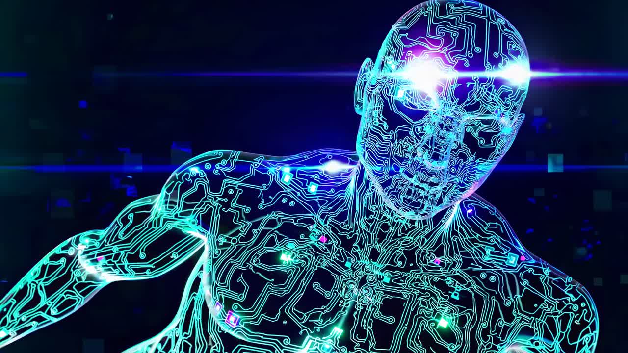 Cybernetic Human Body | Premium Stock Video Footage