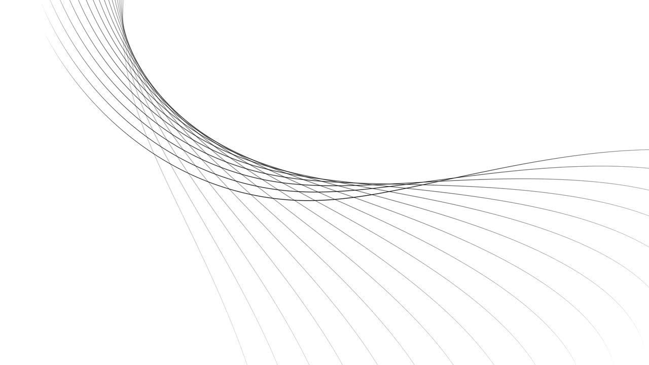 Black color ribbon line movement animation. | Premium Stock Video Footage