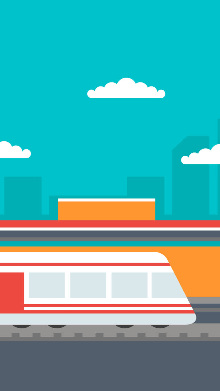 An animation of a modern train background at the station Free Stock ...