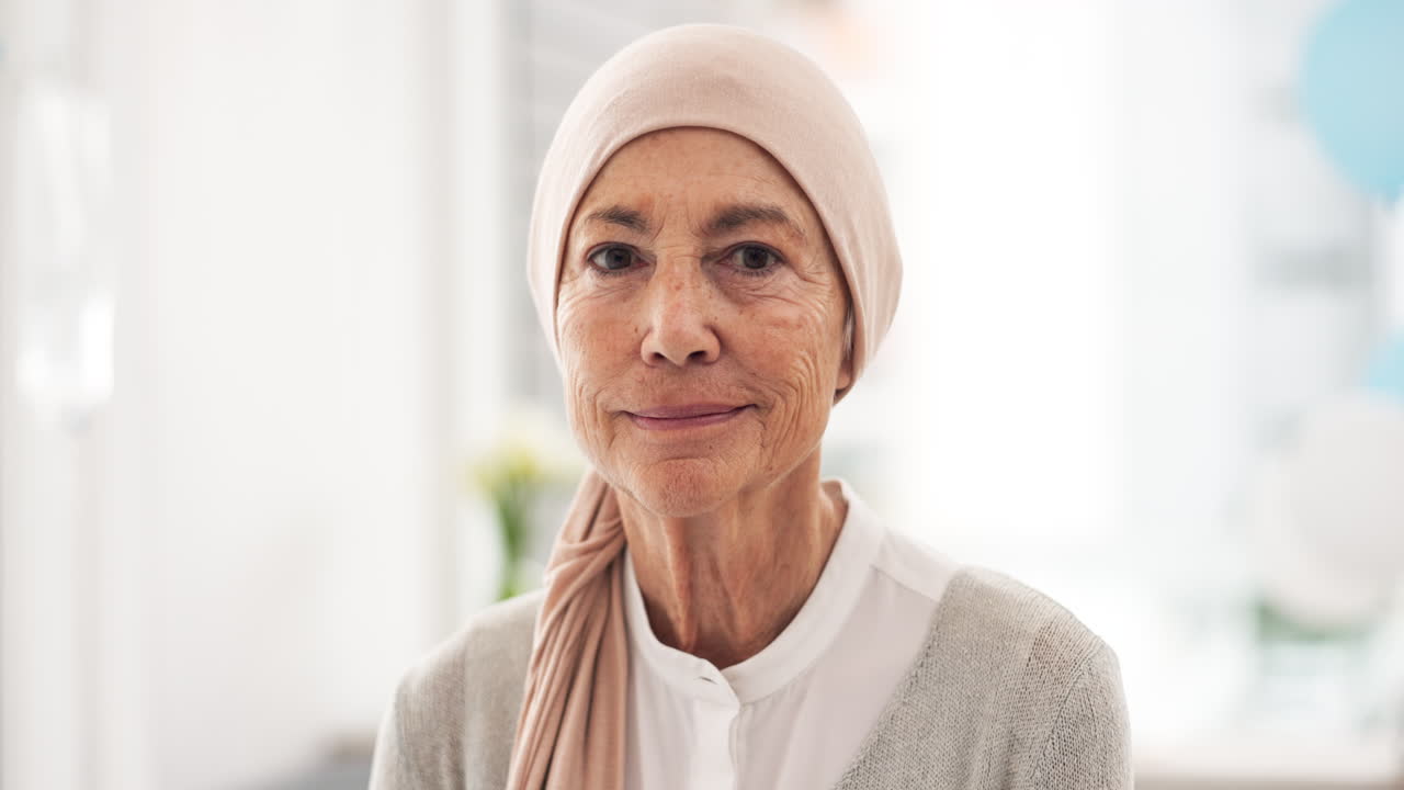 Face, Senior Woman And Cancer Patient In Hospital Free Stock Video ...