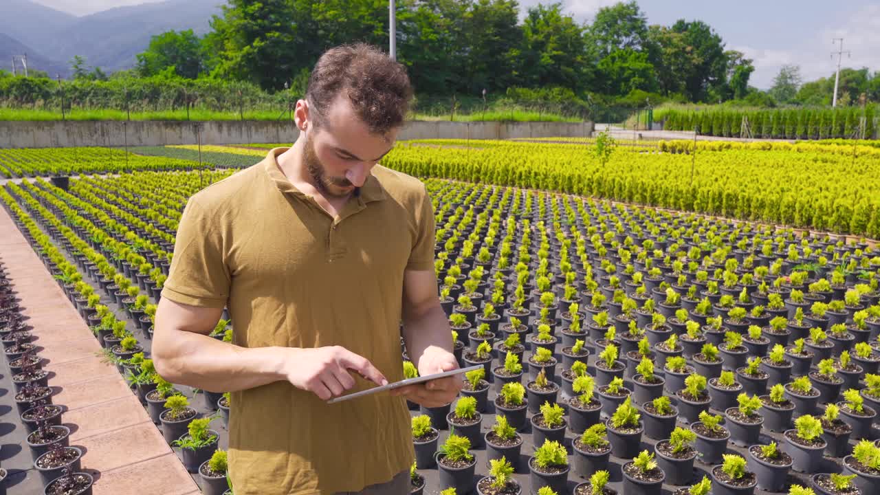 Premium stock video - Inspect plants.