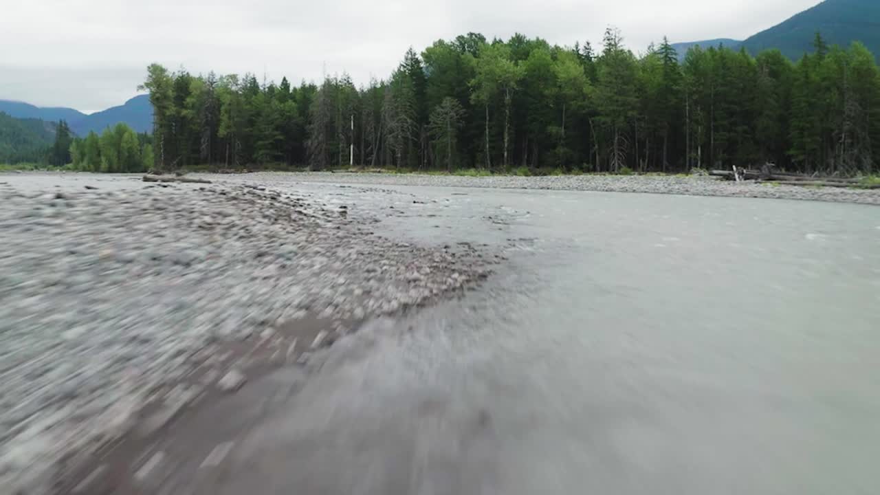 Fast Flowing Stream With Rocky Rivershore At Gifford Pinchot National ...