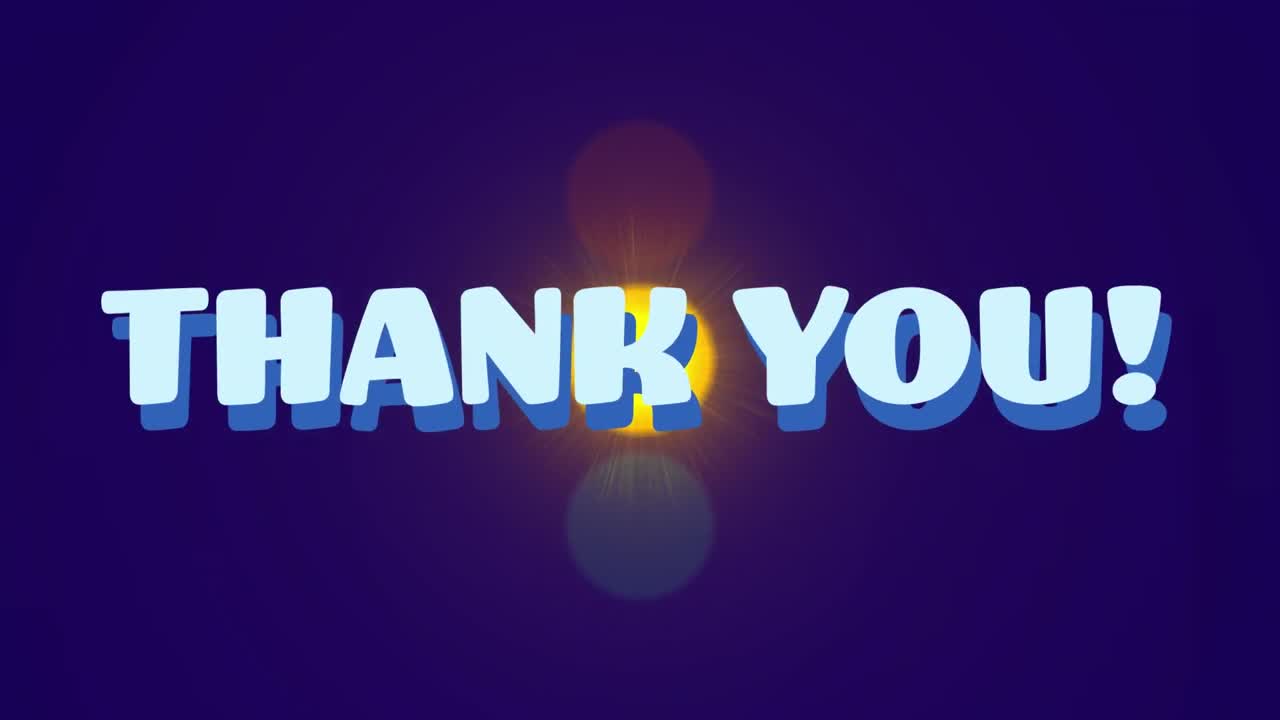Premium stock video - Animation of shapes around thank you text with ...