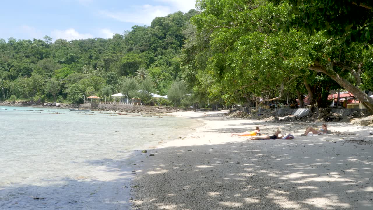 Premium stock video - Relaxing tourist destination, gapang beach ...