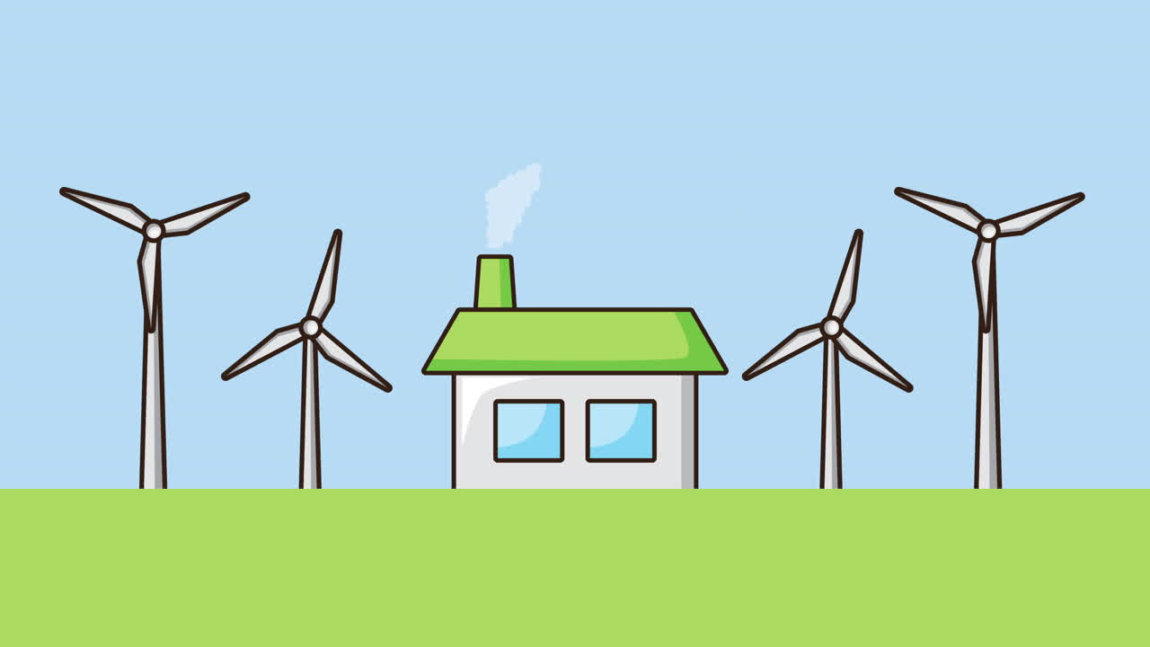Eco friendly environmental animation with energy production | Premium ...