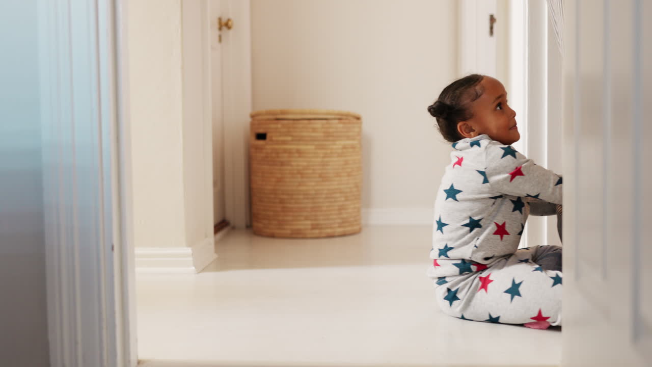 Premium stock video - Children, leg and a father dragging his daughter