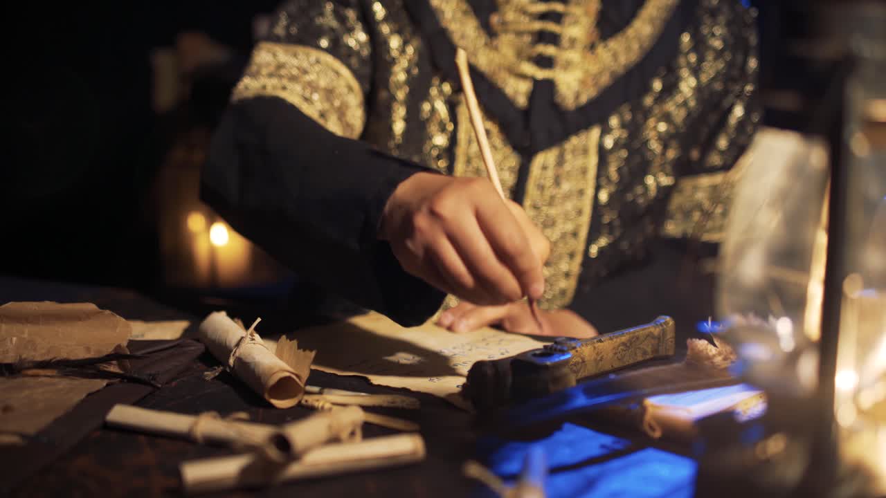 Premium stock video - Authentic concept lettering scene.