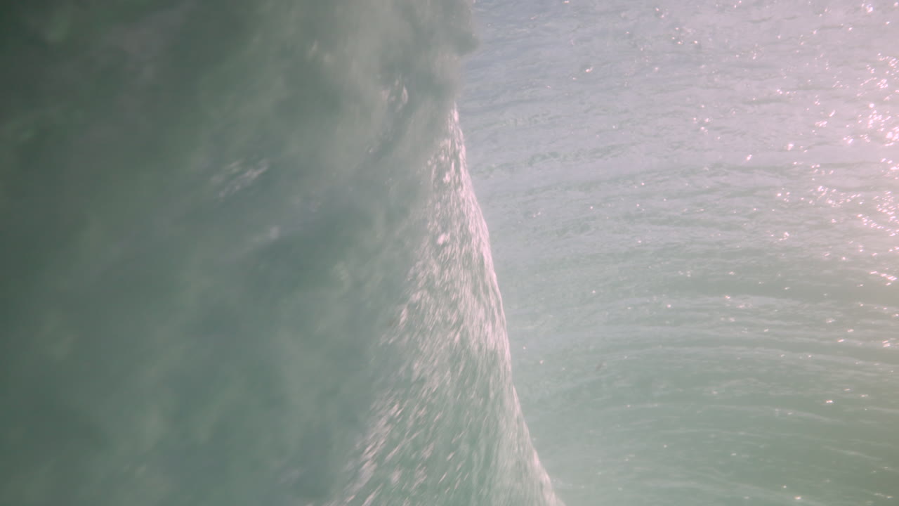 A Underwater Angle Of A Breaking Wave Featuring Its Energy Free Stock ...