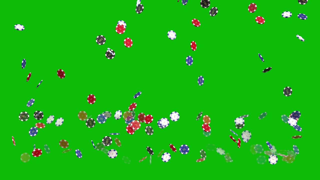 Premium stock video - Casino chips falling down and bouncing on green ...