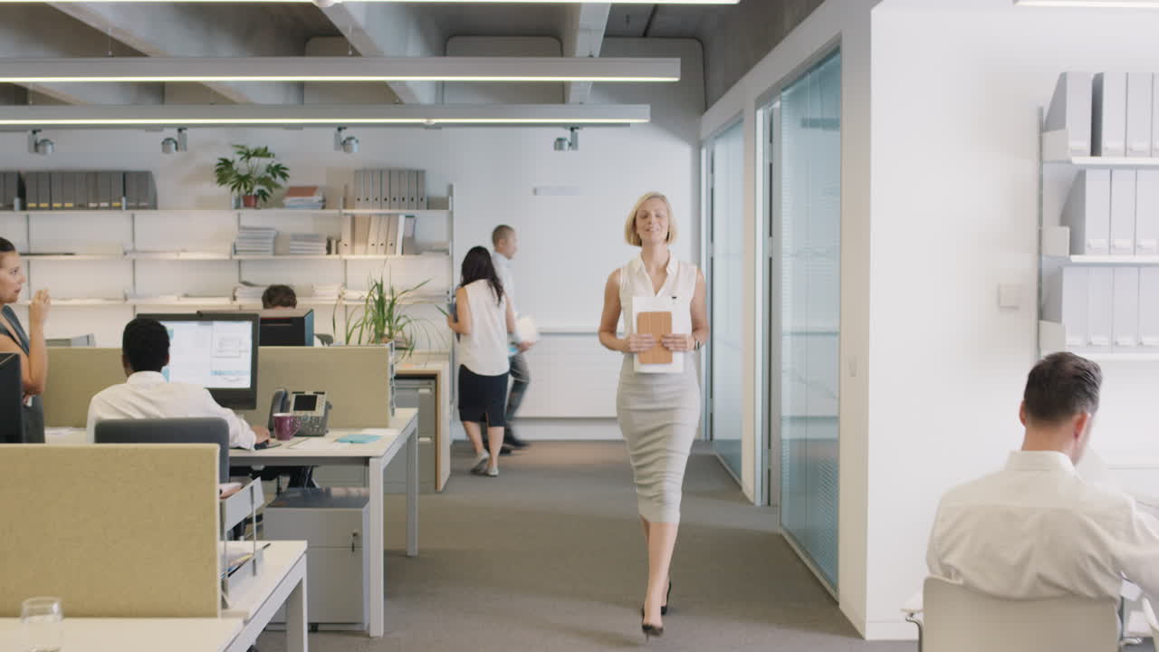 Premium stock video - Beautiful businesswoman has promotion after ...