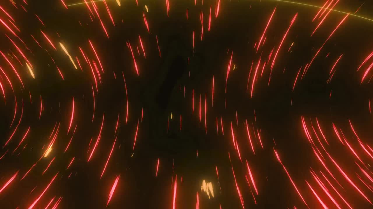 Premium stock video - Animation of neon red trails over black background