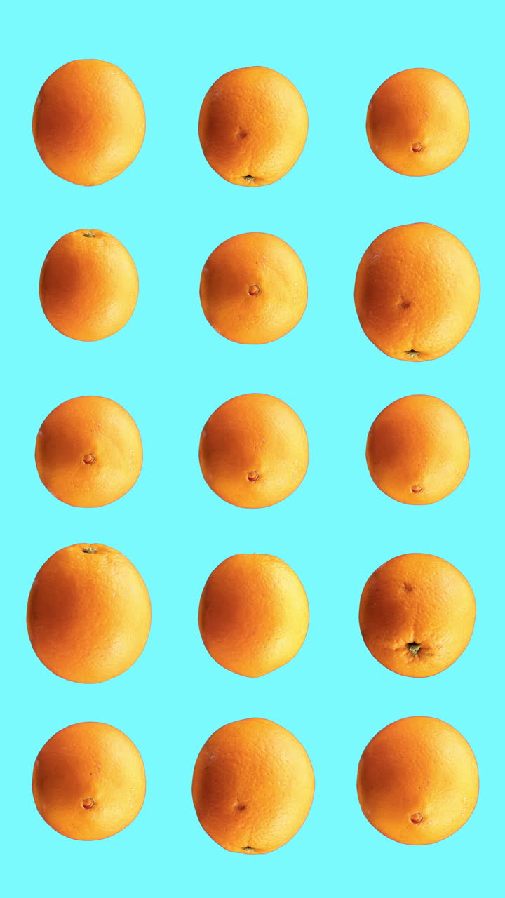 Pattern Of Animated Oranges In Vertical Free Stock Video Footage ...