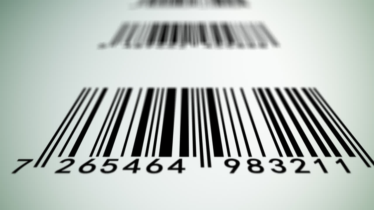 Premium stock video - Animation of laser scanning barcode on the ...