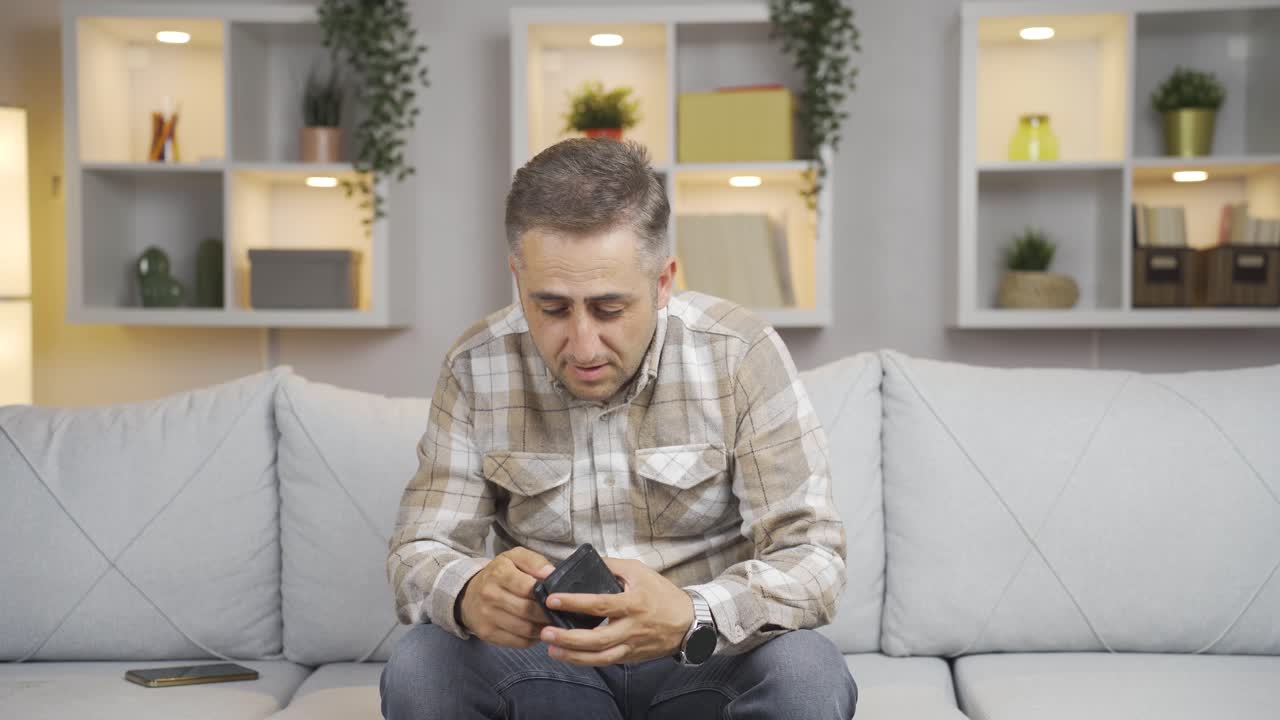 Unhappy man living poor. | Premium Stock Video Footage