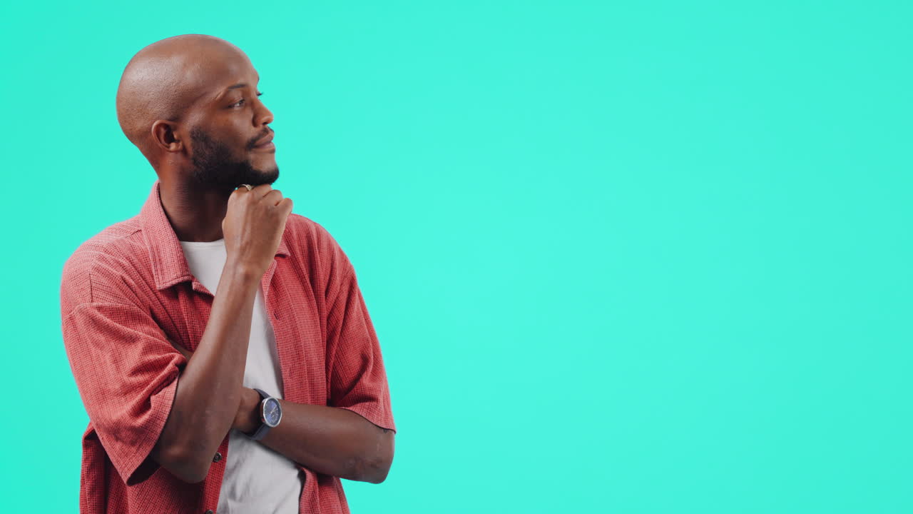 Thinking, Yes And Happy Man On Studio Free Stock Video Footage Download ...