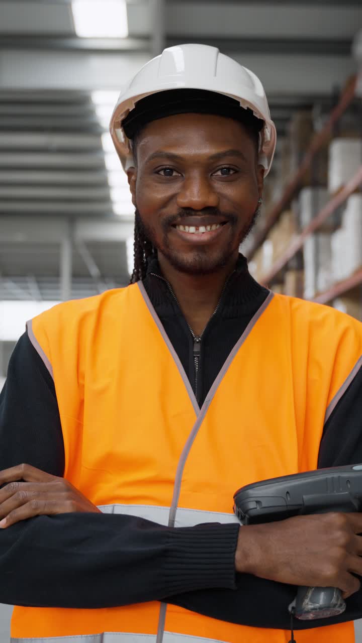 Warehouse Worker Portrait | Premium Stock Video Footage