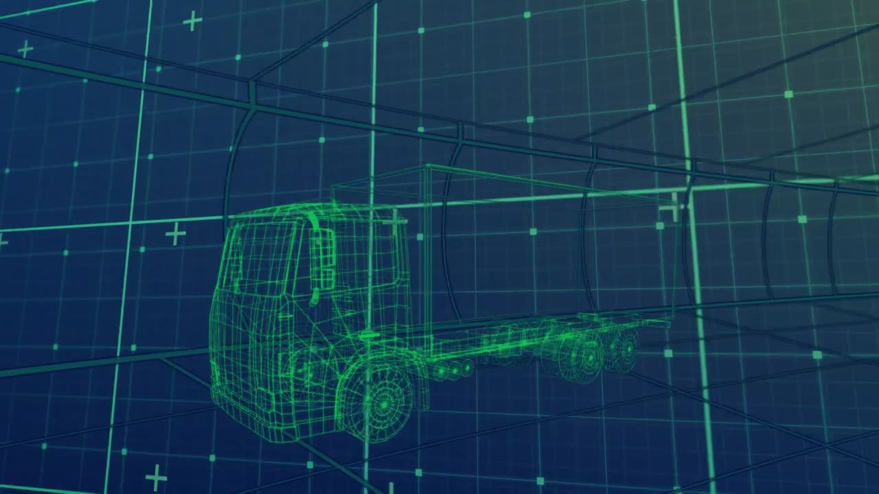 Premium stock video - Animation of data processing and shapes over ...