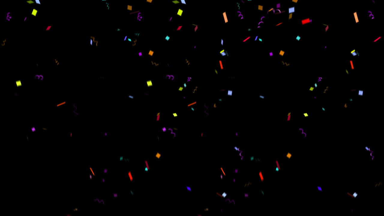 Premium stock video - Surprise confetti particles falling loop concept ...