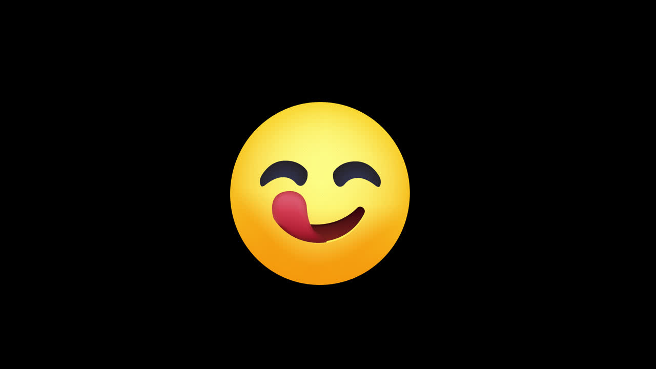 Premium stock video - Yummy tasty emoticon emoji icon loop animation ...